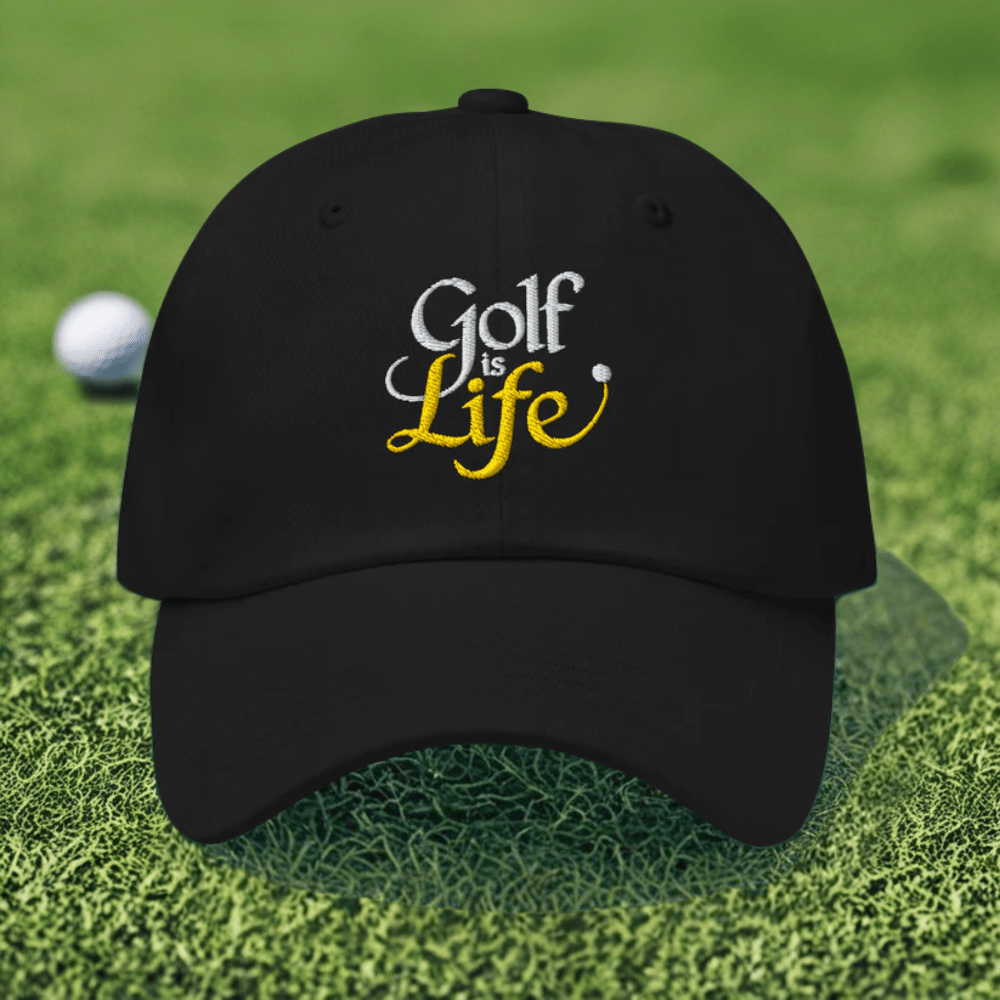 Golf is Life Embroidered Golf Cap | Funny Golf Tee for Off-Course ...